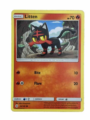 New: 2016 Pokémon TCG Litten Sun & Moon 24 Regular Common | eBay