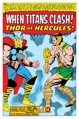 Thor vs Hercules When Titans Clash! Comic Poster | eBay