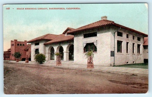 BAKERSFIELD, California CA ~ Beale MEMORIAL LIBRARY c1910s Kern County ...