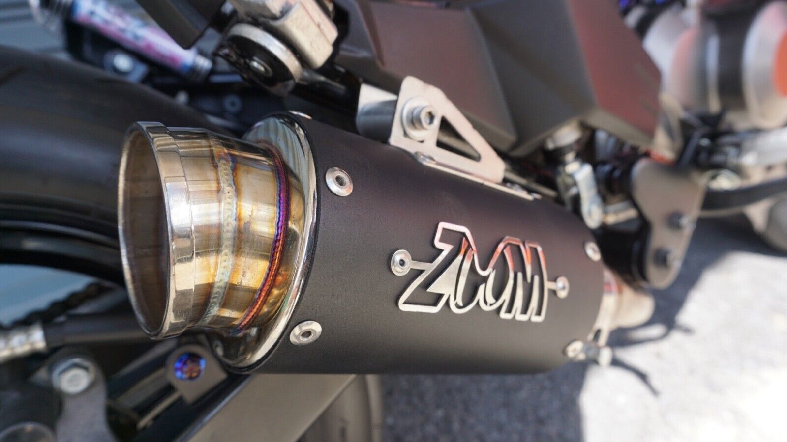 ZoOM Exhaust Kawasaki Z125 PRO Z 125 Pro 2017-2024 Full System Black ...