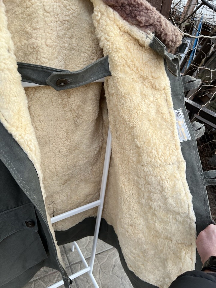Swedish Army Shearling Sheepskin Bane Coat M1909 Livpals WWIl Mats ...