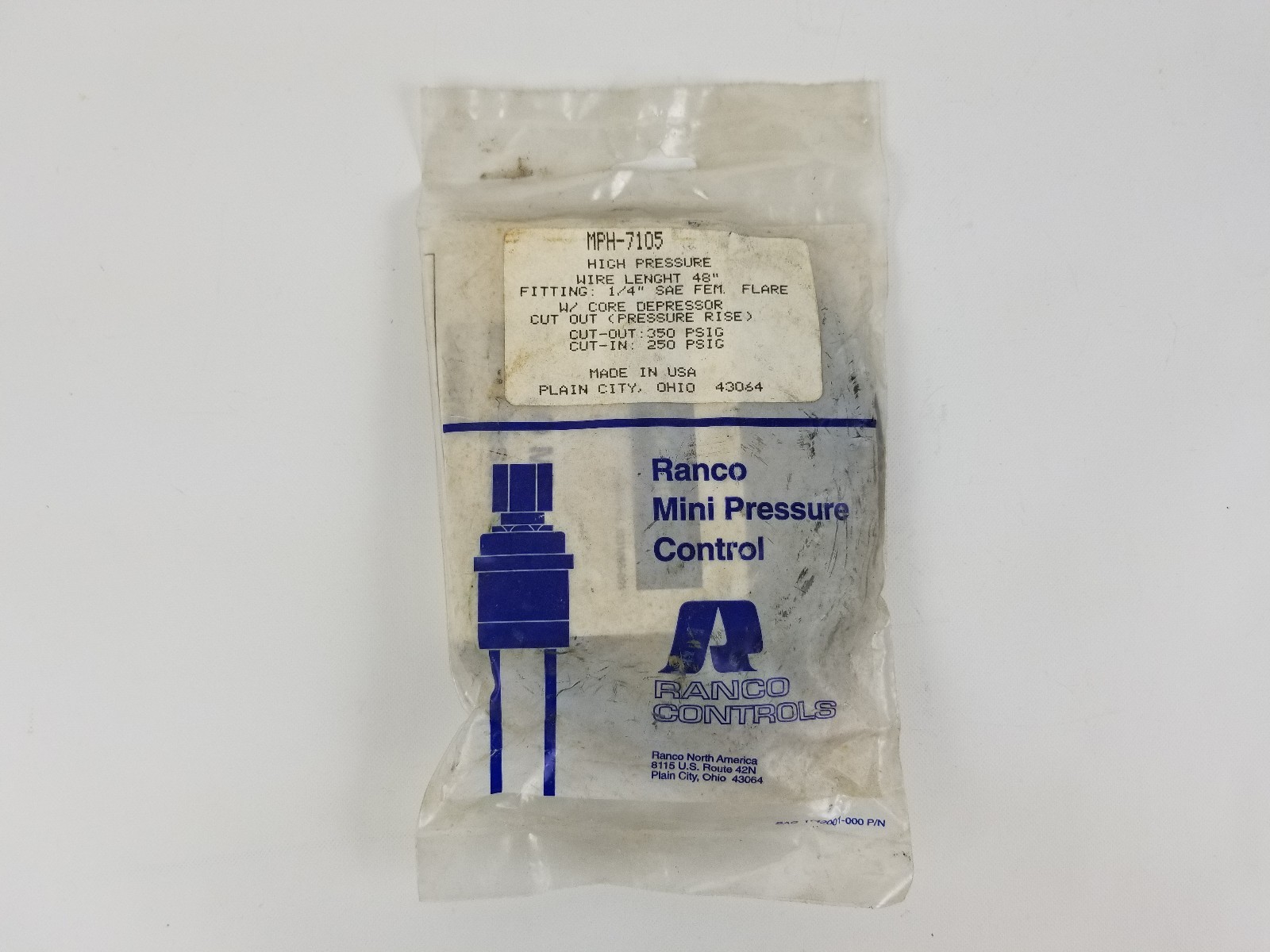 NEW Ranco MPH-7105 High Pressure Limit Switch | eBay