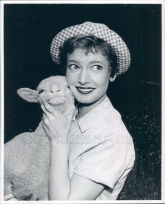 1956 Press Photo Pretty Actress Jeannie Carson Cheek to Cheek With ...