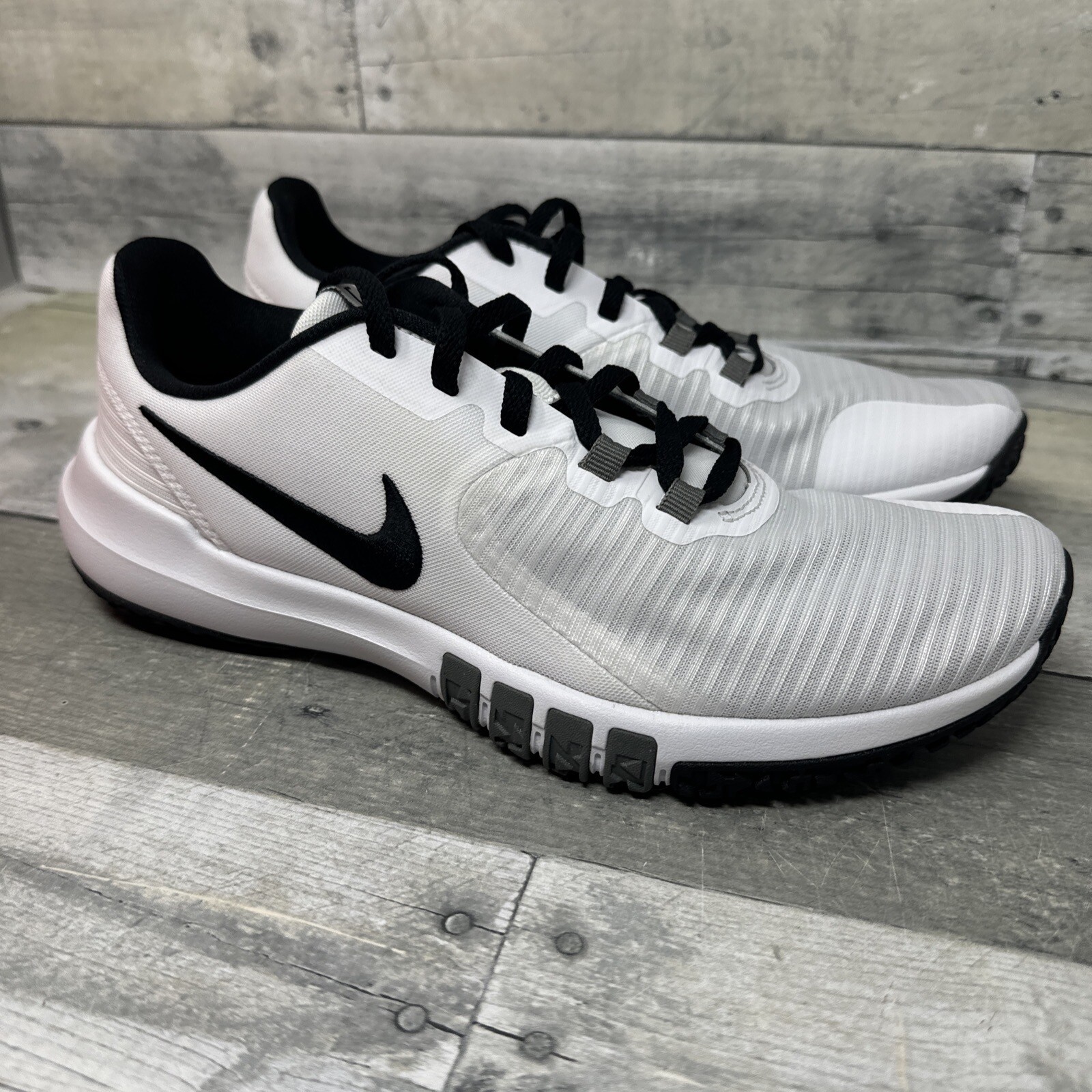 Nike Flex Control 4 Low Mens Running Shoes White Black CD0197-100 Mens ...