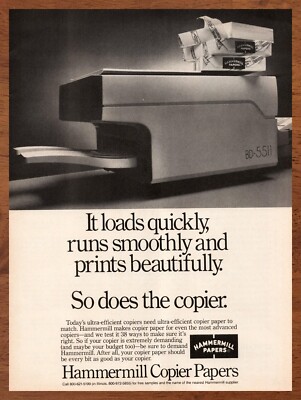 1984 Hammermill Copier Papers Vintage Print Ad/Poster Copy Machine ...