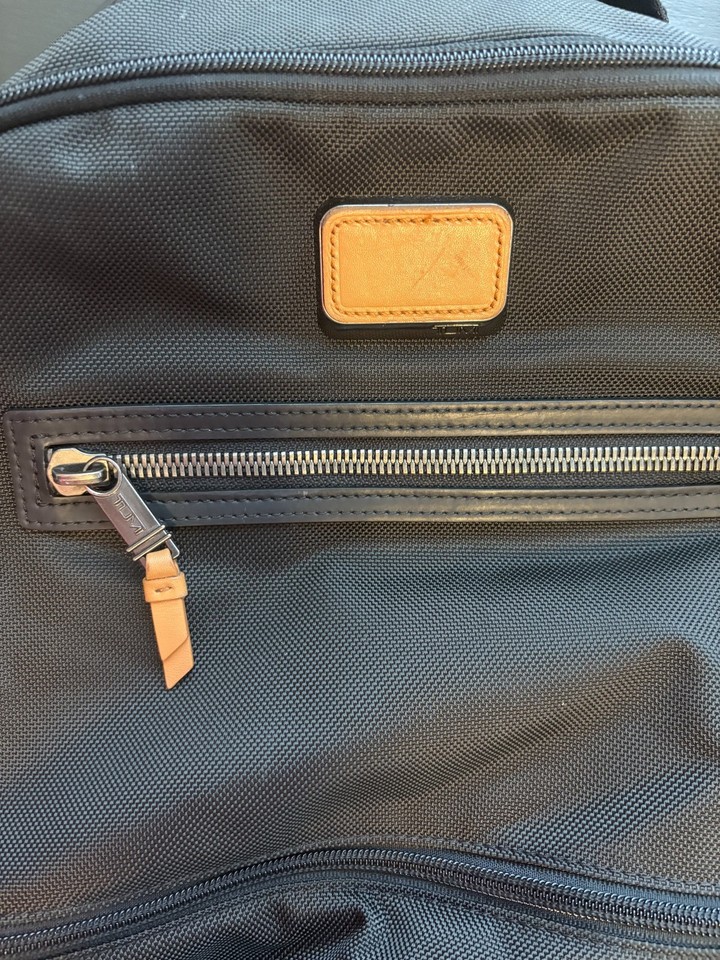 Tumi Alpha Bravo Essential Backpack - Black w/ Brown Accents; Excellent ...