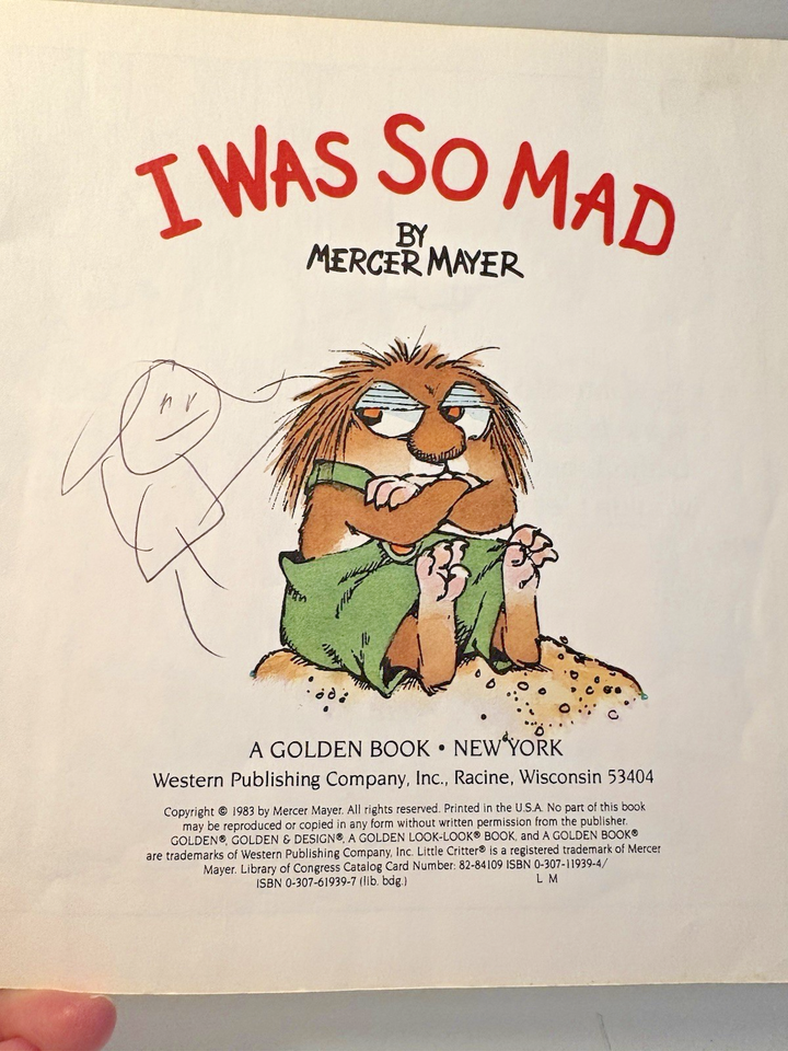 Vtg 1983 Golden Little Critter Book Mercer Mayer I Was So Mad Paperback ...
