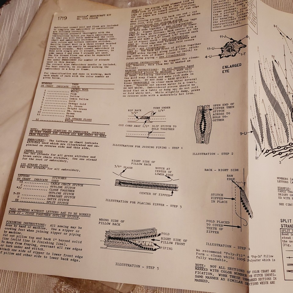 Bucilla Creative Needlecraft Crewel Embroidery Pillow Kit 1719 "Little ...