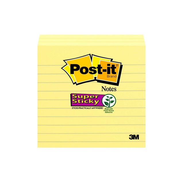 Post-it Super Sticky Notes 4x4 in 3 Pads 2x The Sticking Canary Yellow ...