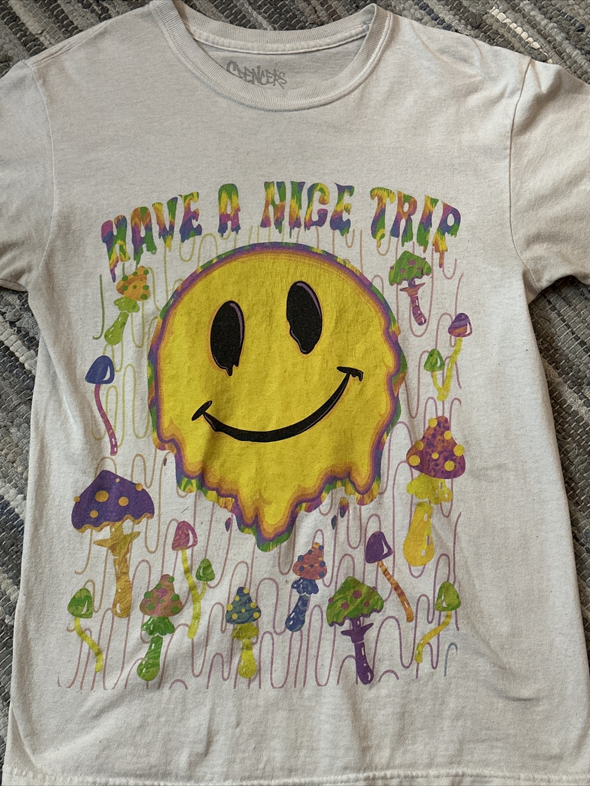Spencer's Have A Nice Trip Rainbow Smiley Face Shirt … - Gem