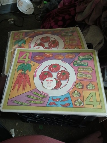 platemates learn to count Vintage Kids Place Mats 78X | eBay