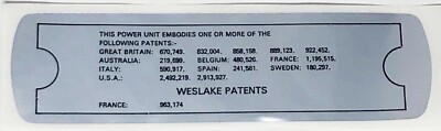 Classic Austin Mini New Patent Valve Rocker Cover Decal 'weslake' | eBay
