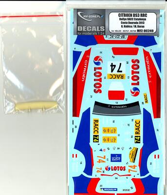 MF Zone Decals 1/24 CITROEN DS3 WRC Rally RACC Catalunya Costa Duranda ...