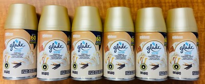6 Glade Automatic Spray Refill Air Freshener Vanilla Caramel Twist 6.2 ...