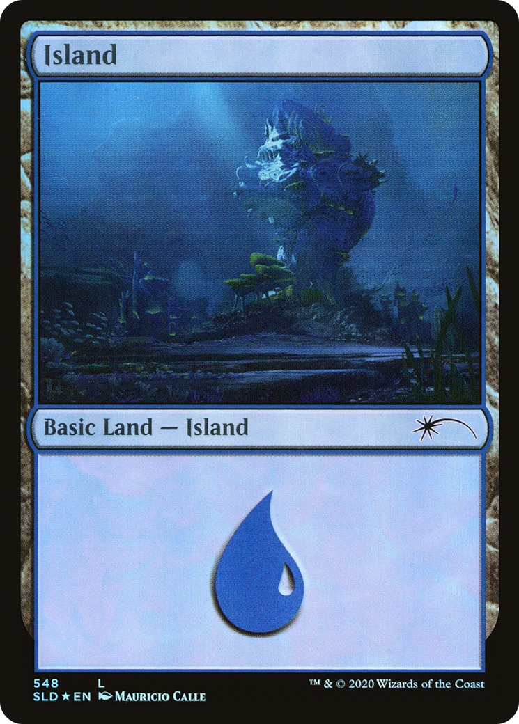 Island (Secret Lair 548) FOIL Promo NM Land Basic Land MAGIC MTG CARD ...