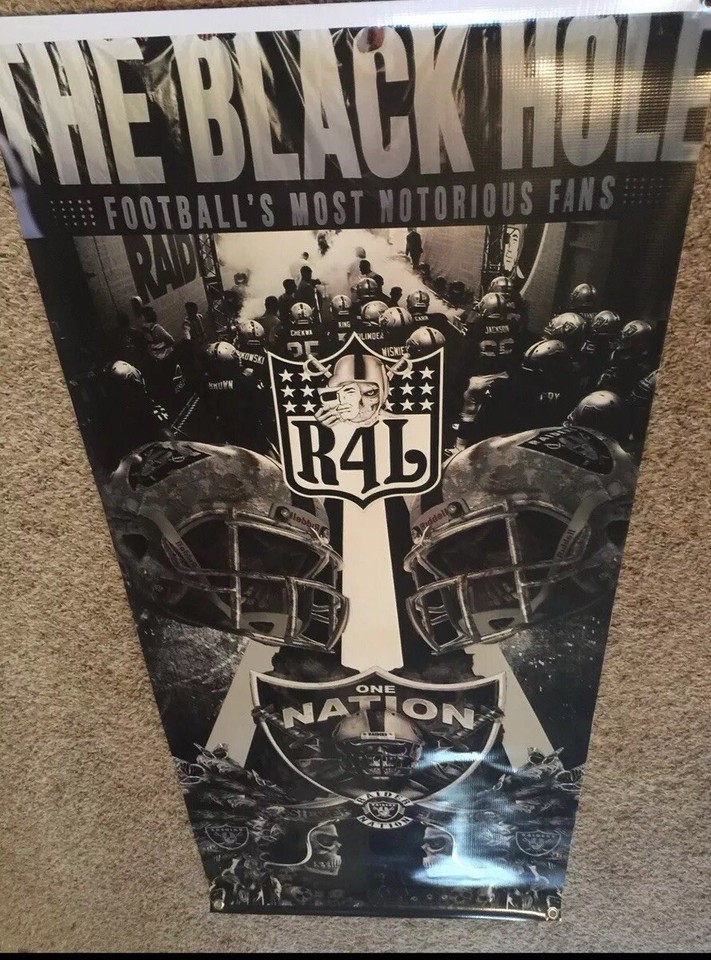 Raider Nation Banner 23" Wide X 53" With Grommets, Full Graphic Custom ...