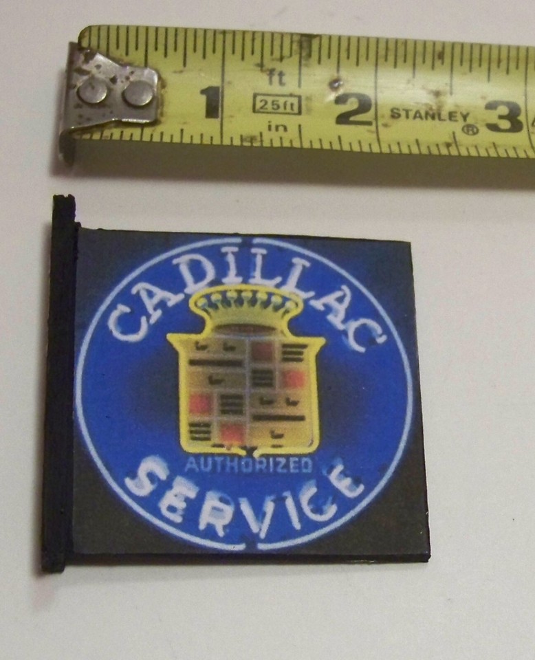 1/18 ,1/24 Diorama Outdoor Vintage Cadillac Service Neon Looking 2 ...
