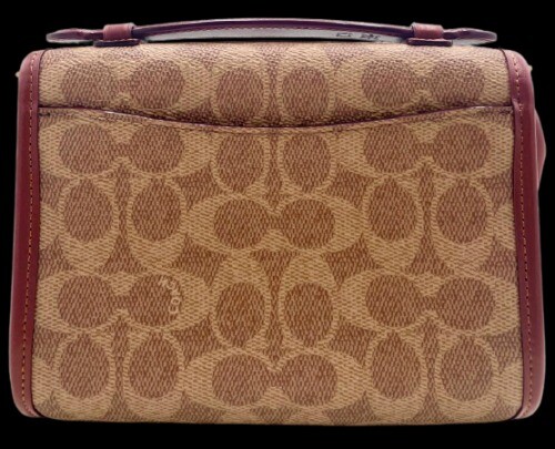 Coach TAN RUST Women's Kip Signature Canvas Crossbody, US One Size | eBay