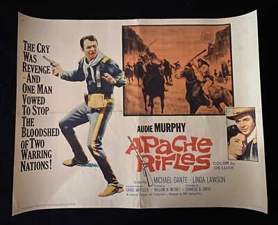 MOVIE POSTER: Apache Rifles Original Half Sheet Poster 1964 Audie Murphy | eBay