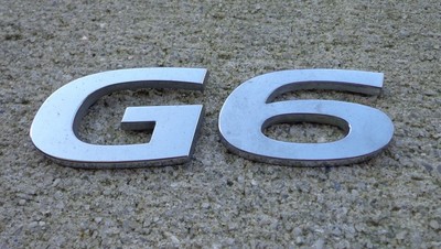 Pontiac G6 V6 emblem letters badge decal logo trunk OEM Genuine Factory ...
