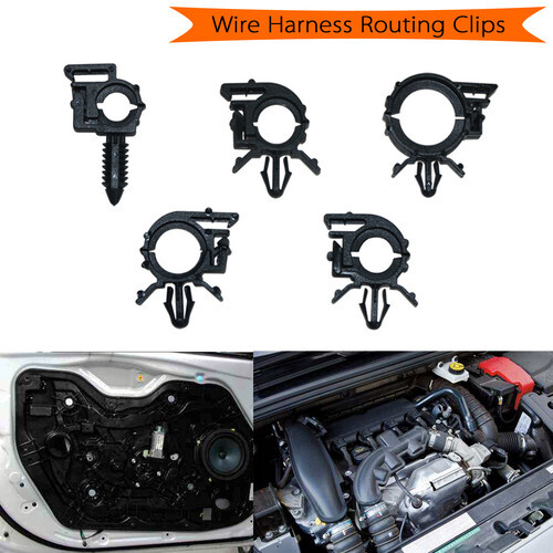 125Pcs Car Body Wiring Harness Clips Fastener Wire Loom Routing Cable ...