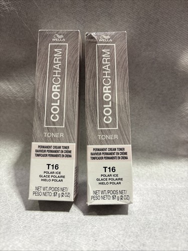 2 Pack Wella Color Charm Permanent Creme Toners (2 oz) - T16 Polar Ice ...