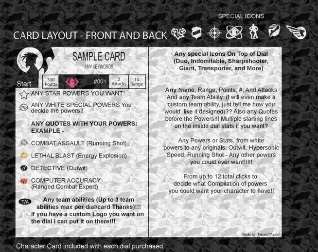 Any Custom Heroclix Dial/Card Commission Work U Name It Oreo, Regular ...