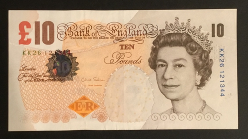 Banknote Of England Ten Pounds. C. Salmon. KK26. Paper note. Extremely ...