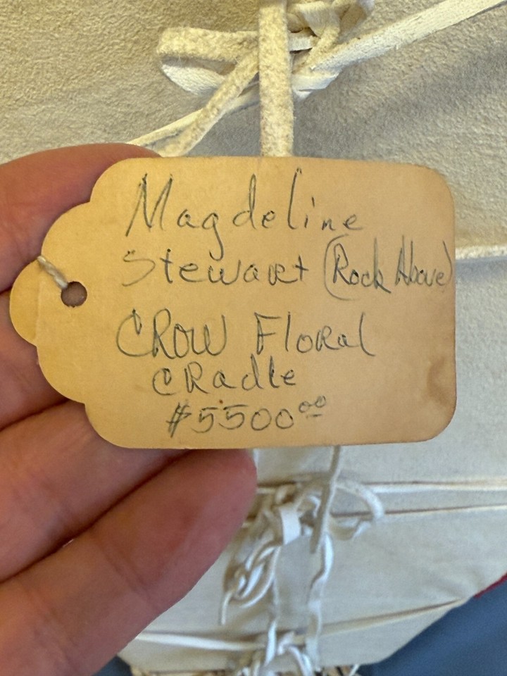 Magdeline Stewart Crow full size Traditionally Beaded Cradleboard w ...