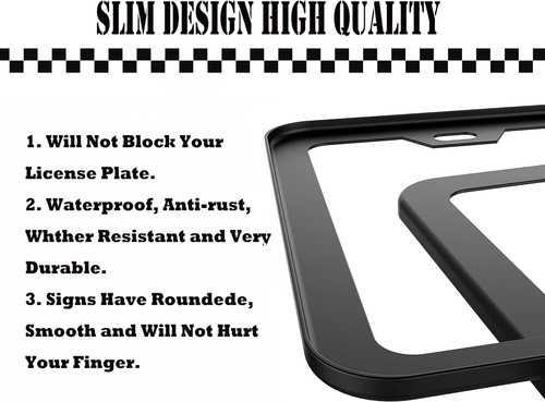 Camping License Plate Frame Mountains - Adventure Metal License Plate ...