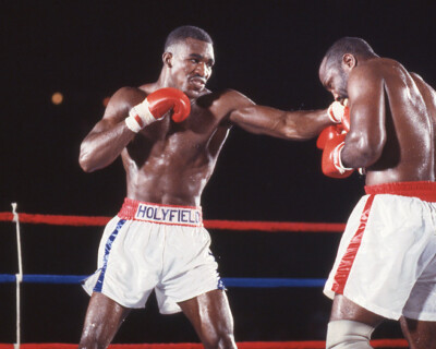 1986 Cruiserweight Boxers EVANDER HOLYFIELD vs Dwight Qawi Glossy 8x10 ...