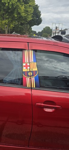 2x FC Barcelona Flag Car Trim Strip Center Pillar Stickers | eBay