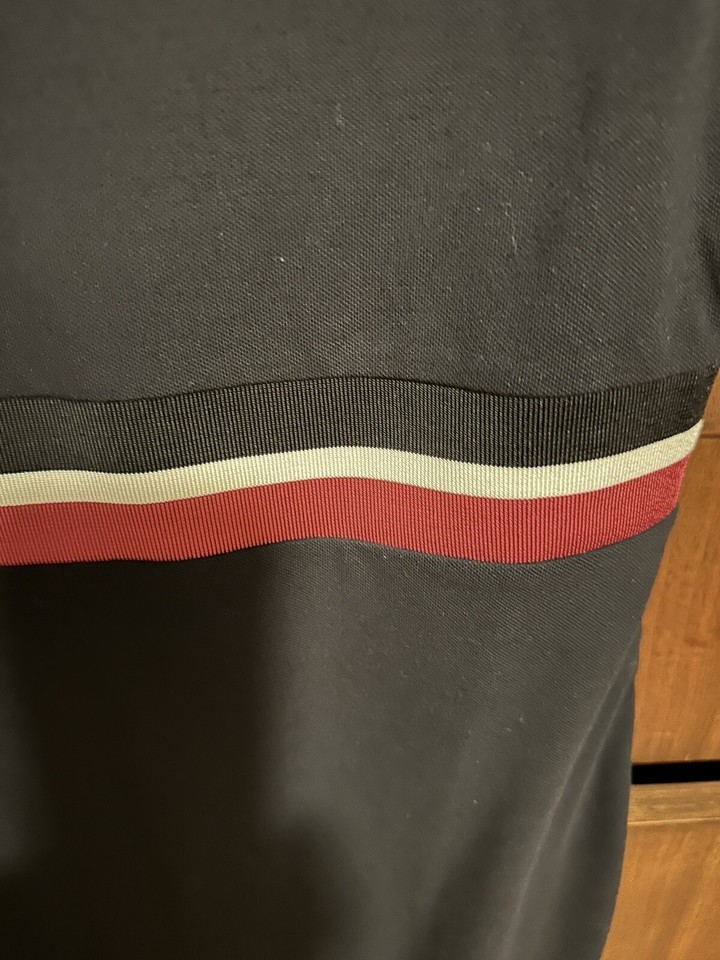 Fred Perry Collared Black Red Striped Dress. Nwt. Size 4 | eBay