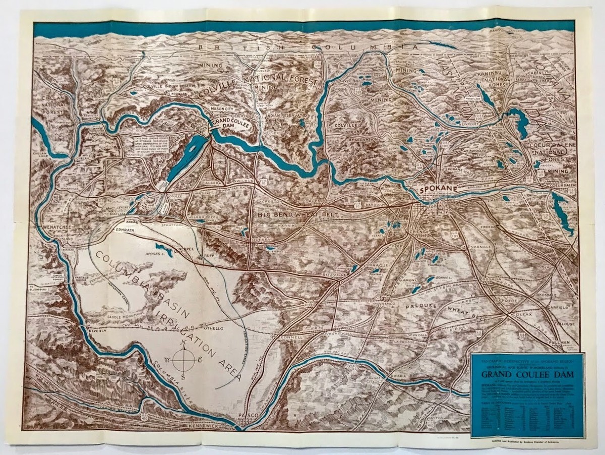 Grand Coulee Dam Map