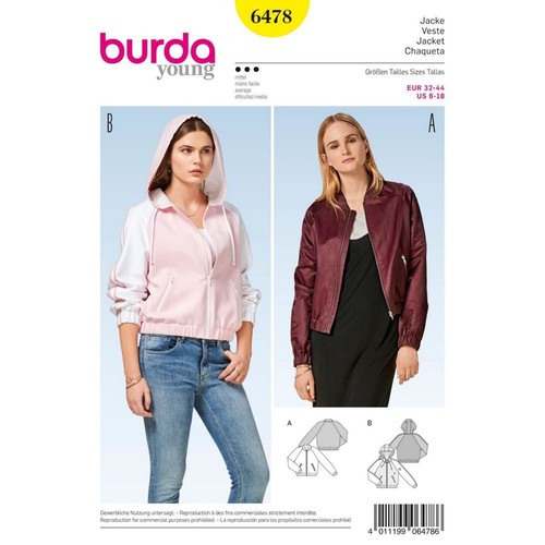 NEW Burda 6478 Misses' Jackets Pattern By Spotlight | eBay