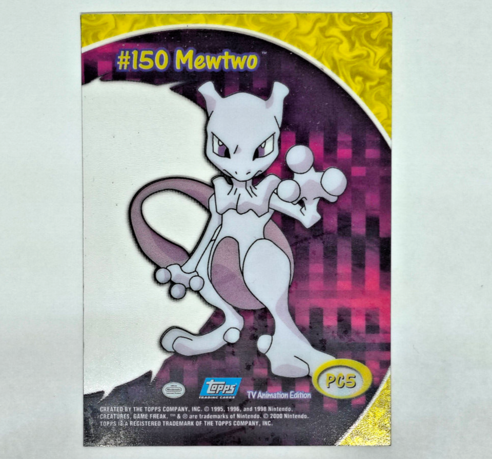 2000 Topps Pokemon Mewtwo #150 Blue Logo TV Animation Clear Card #PC5 ...