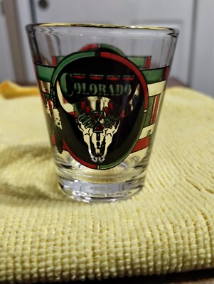 Colorado shot glass state Ranch Steers glasses | eBay