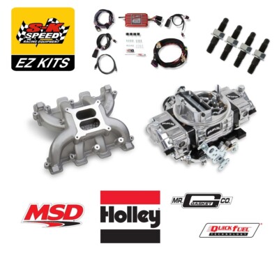 EZK LS1/L2/L6 Carb Conversion Holley 300-130 Dual Plane/MSD 6014 ...