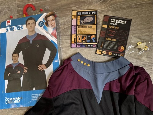 Star Trek Command Uniform Costume with Starfleet Badge and Props ...