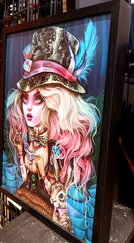 Kurtis Rykovich Mad Hatter Framed Canvas Signed | eBay