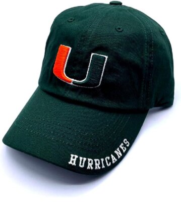 MIAMI HURRICANES GREEN CAPTAIN NEW HAT MVP AUTHENTIC NCAA FOOTBALL TEAM ...