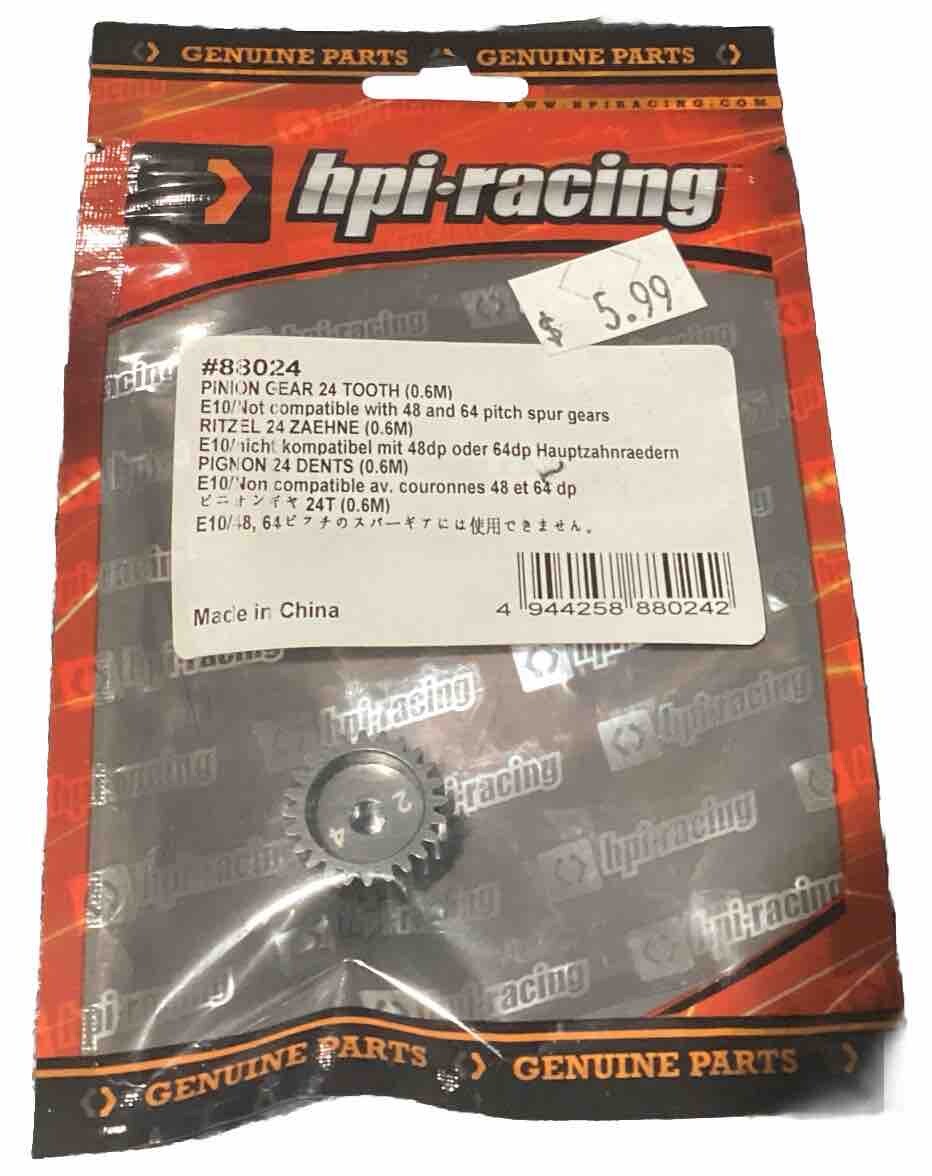 RC HPI E10 0.6M 24 Tooth Pinion Gear Metal Gray (1) 88024 | eBay