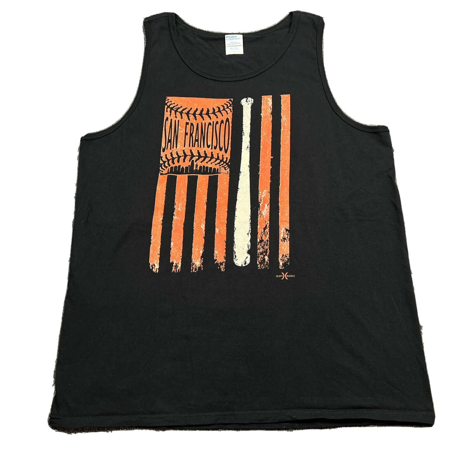 Port & Company San Francisco Giants MLB Tank Top Adult Large Black ...