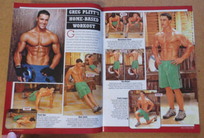 Men's Workout Fitness Magazine Greg Plitt Shirtless Male Exercise Male ...