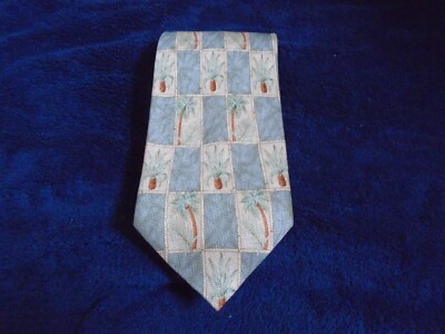 Tropicals by Tango Men's Silk Necktie, Multicolor,Pineapples & Palm ...