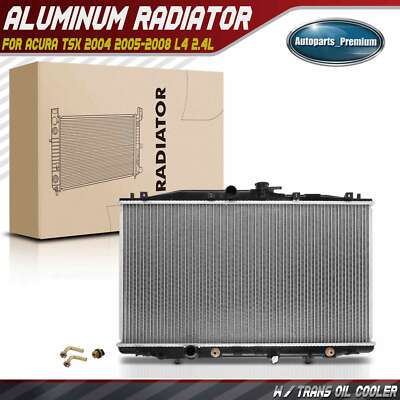 Radiator w/ Oil Cooler for Acura TSX 2004 2005 2006 2007 2008 L4 2.4L ...