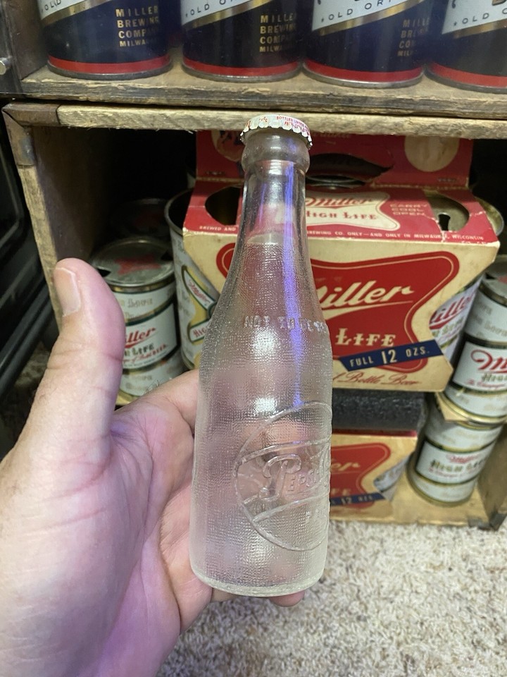 Pepsi Cola Bottle Rare 1963 Bottle Script Logo W Cap Used In Few Cities ...