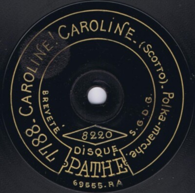 UNKNOWN ARTIST Caroline Caroline French 1910s Vertical Cut Pathé 7788/ ...