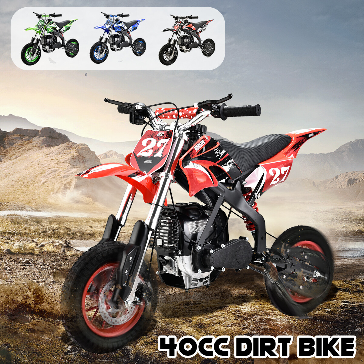 50CC 2-stroke Gas For Kids Mini Motorcycle 25 MPH 50CC 2-Stroke Kids ...