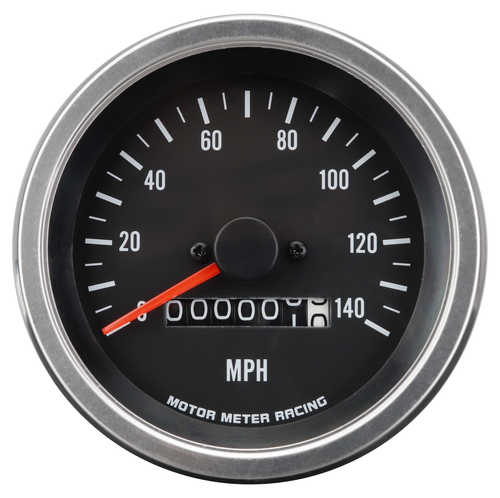 VD Vintage 85mm 3-3/8" Mechanical Speedometer Odometer 140 MPH White ...